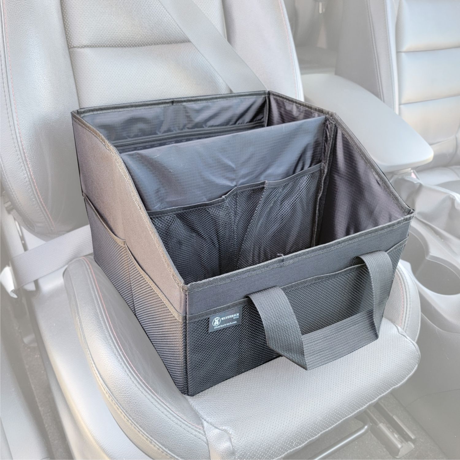 New Wider Seat Tote Organizer, Collapsible with Elastic Strap for Easy ...